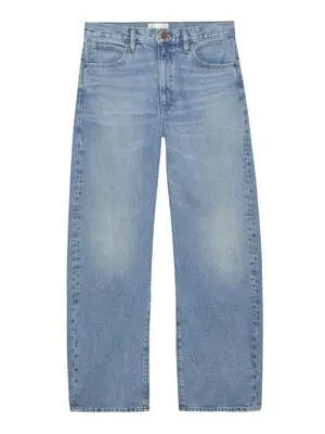 FRAME High-waisted Straight Leg Jeans - Light Denim