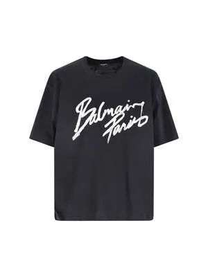Balmain T-shirt With Brush Print