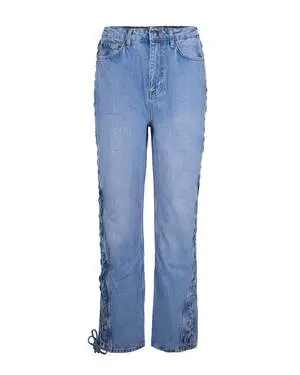 ROTATE BY BIRGER CHRISTENSEN Hydrangea Print Organic Cotton Jeans - Hydrangea (blue)