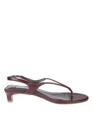 Senso Heeled Thong Sandals With Ankle Strap - Marrone