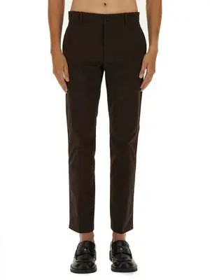 Burberry Cotton Chino Pants - Brown
