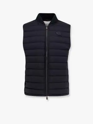 Burberry Puffer Vest With Zip-up Closure - Black