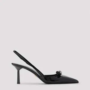 Prada Calf Leather Slingback Pumps - Black