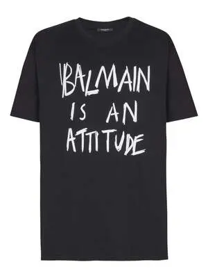 Balmain Graphic Print T-shirt - Black