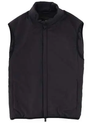 Herno Vest With Stand Collar - Black