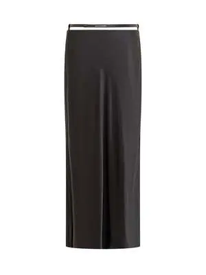 TOM FORD Elegant Long Silk Skirt - Black