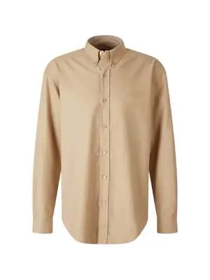 Balmain Long Sleeve Classic Button-up Shirt Size - Beige