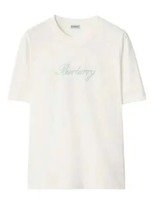 Burberry Short Sleeve T-shirt Ss26 Collection - Chalk