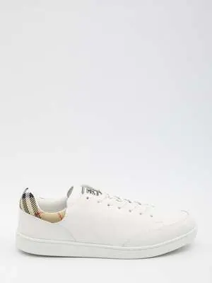 Burberry Leather Lace-up Sneakers - White