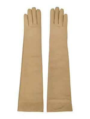 THE FRANKIE SHOP Over-the-elbow Leather Gloves - Oat