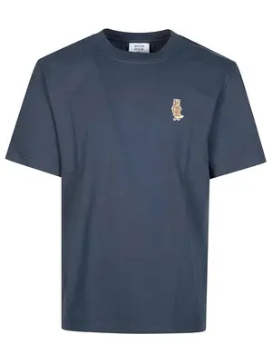 Maison Kitsuné Short Sleeve Over Fox Mini Tee - Blu