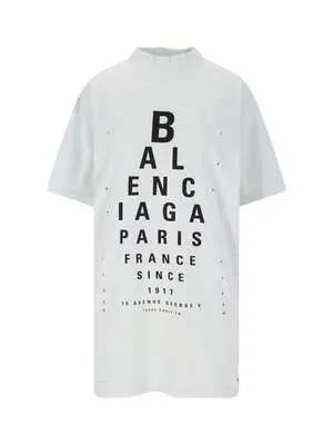 Balenciaga Printed Cotton T-shirt - White