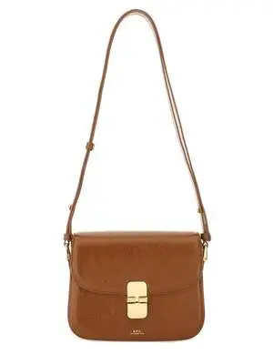 A.p.c. Grace Small Bag In Smooth Leather - Brown