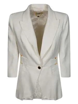 Elisabetta Franchi Tailored Blazer With Notched Lapel And Button Detail