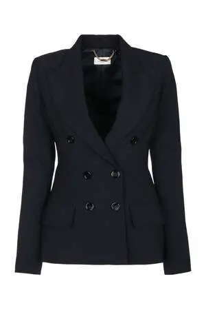 Elisabetta Franchi Tailored Blazer With Gold Accents