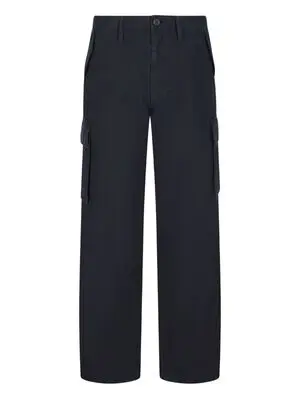 Burberry Cotton Cargo Trousers - Blue