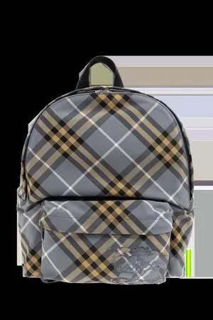 Burberry Small Check Backpack Technical - Wave Blue
