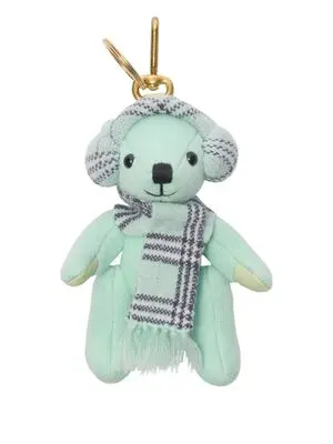 Burberry Mini Wool And Cashmere Teddy Bear Charm - Green