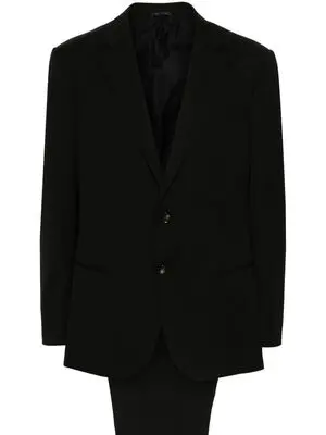 Giorgio Armani Sleek Tailored Suit For Ss26 Collection - Black