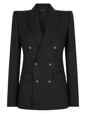 TOM FORD Silk And Wool Twill "wallis" Double Breasted Jacket