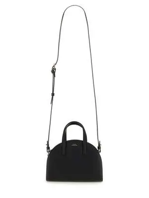 A.p.c. Mini Demi-lune Tote Handbag - Black
