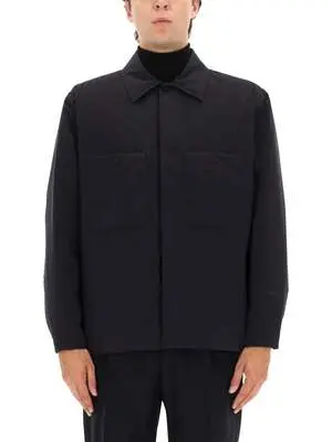 Herno Padded Shirt Jacket In Gore-tex "windstopper" Fabric - Black