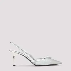 Prada Mesh Fabric Slingback Pumps - Metallic