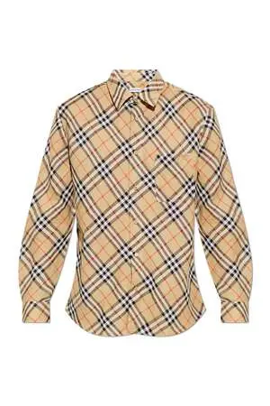 Burberry Mini Checkered Short-sleeve Shirt - Sandcheck