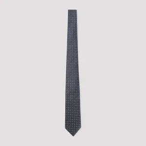 Giorgio Armani Elegant Silk Tie For Perfect For Ss26 - Blue