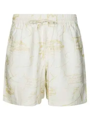 Maison Kitsuné Lightweight Bermuda Shorts For - Bianco