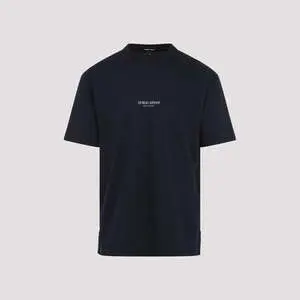 Giorgio Armani Classic Cotton T-shirt For Ss26 Collection - Blue