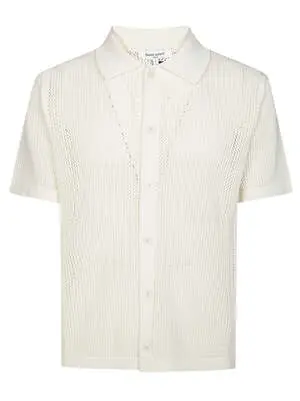Maison Kitsuné Maison Kitsune Open-Knit Short-Sleeve Cardigan Bianco