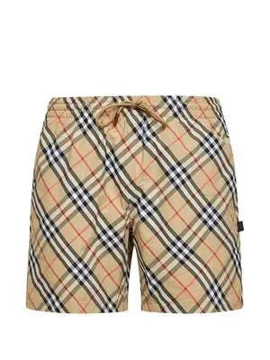 Burberry Mini Check Pattern Swim Shorts For - Sandcheck