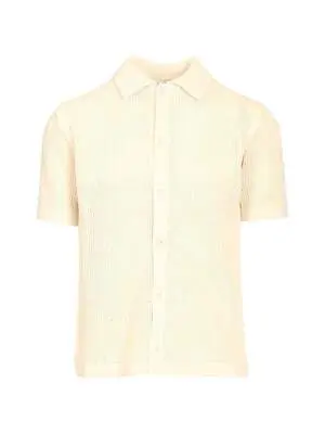 Maison Kitsuné Short Sleeve Knit Cardigan - Pureecru