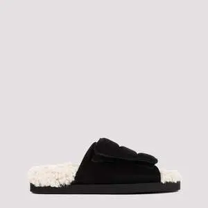 GIA BORGHINI Suede Faux Shearling Sandals