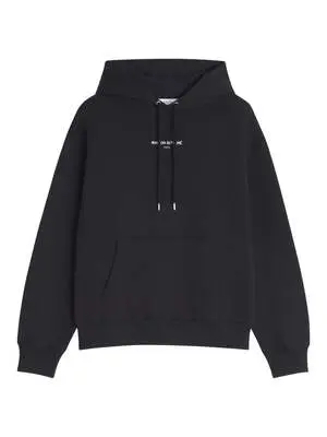 Maison Kitsuné Cotton Hoodie With Logo - Black
