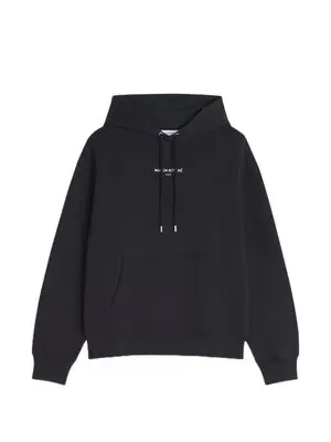 Maison Kitsuné Logo Print Hoodie - Black