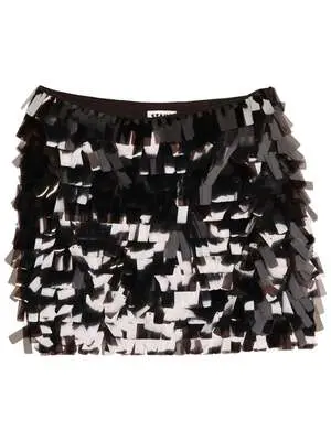 Staud Max Sequin-embellished Mini Skirt - Brown