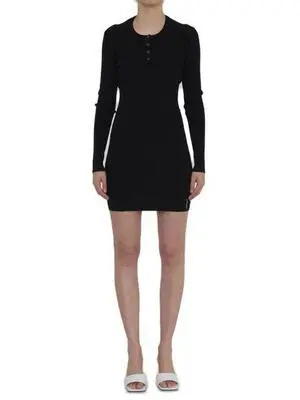 Alexander Wang Cropped Cardigan Twinset Dress - Black