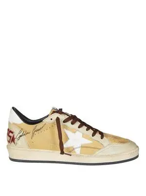 GOLDEN GOOSE Ball Star Lace-up Leather Sneakers - Beige
