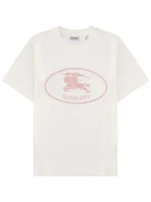 Burberry Knight Stamp Cotton T-shirt - White