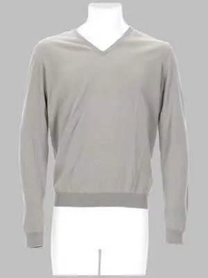 ROBERTO COLLINA Sweater With Sneck A V For - Grey