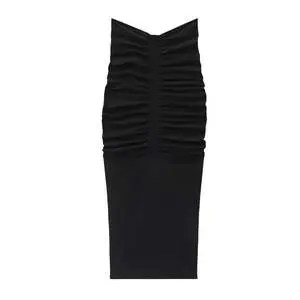 Alexander Wang Ruched Maxi Skirt - Black