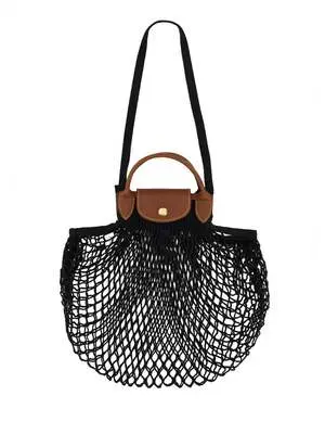 Longchamp Mini Net Bag With Leather Handles