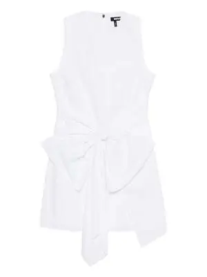 ROTATE BY BIRGER CHRISTENSEN Sleeveless Mini Dress With Bow Detail - White