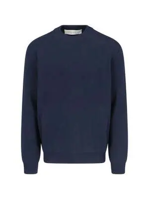 GOLDEN GOOSE Ribbed Cotton Blend Crewneck Sweater
