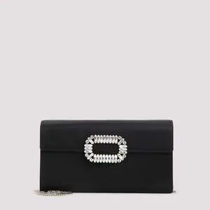ROGER VIVIER Sexy Choc Buckle Clutch In Satin