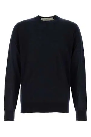 GOLDEN GOOSE Crewneck Long Sleeve Pullover In Virgin Wool - Blue