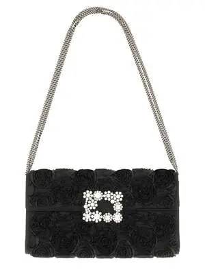 ROGER VIVIER Embellished Satin Clutch