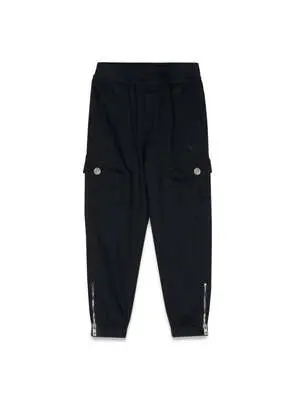 Versace Cotton Cargo Pants With Zippered Cuffs - Blue